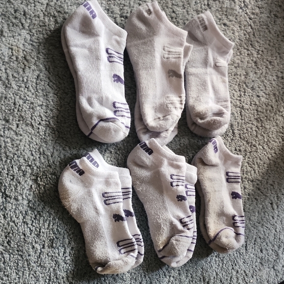 Puma | Accessories | Puma White Ankle Socks With Reinforced Heel And ...